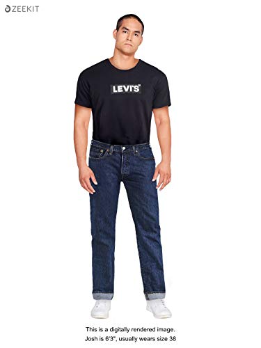 Levi's Men's 501 Original Fit Jeans (Also Available in Big & Tall), Dark Stonewash, 34W x 34L