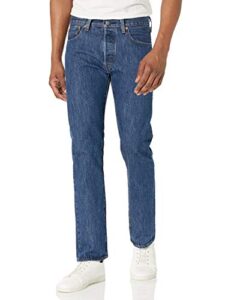 levi's men's 501 original fit jeans (also available in big & tall), dark stonewash, 34w x 34l