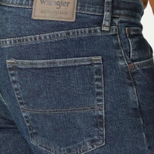 Wrangler Authentics Men's Regular Fit Comfort Flex Waist Jean, Dark Stonewash, 36W x 30L