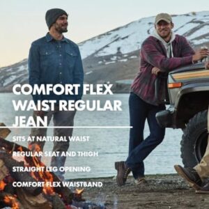 Wrangler Authentics Men's Regular Fit Comfort Flex Waist Jean, Dark Stonewash, 36W x 30L