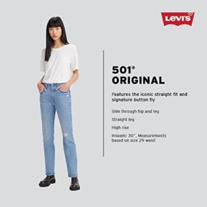 Levi's Women's Premium 501 Original Fit Jeans, Medium Indigo Worn in, 26