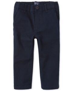 the children's place baby boys' and toddler stretch chino pants, new navy single, 2t