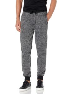 southpole men's fleece jogger, new marled black, medium