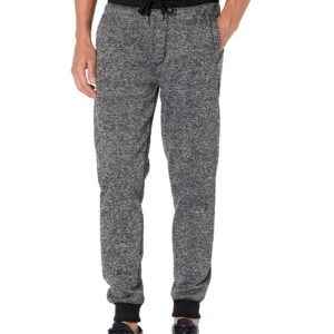 Southpole Men's Fleece Jogger, New Marled Black, Medium