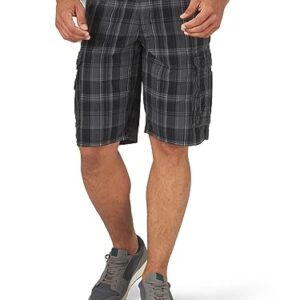 Lee mens Dungarees New Belted Wyoming Cargo Shorts, Black Clifton Plaid, 38 US