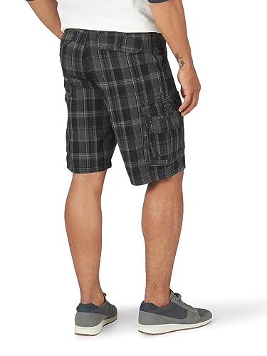 Lee mens Dungarees New Belted Wyoming Cargo Shorts, Black Clifton Plaid, 38 US