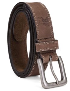 timberland pro men's 38mm boot leather belt, brown, 42