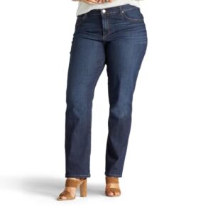 lee women's plus size relaxed fit straight leg jean, verona, 18