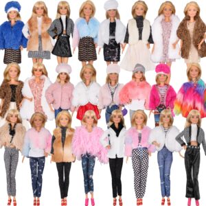 eutenghao doll winter coat clothes set for 11.5'' girl doll include winter fashion coat jacket tops jeans t-shirt pants skirt dress hat suitable for 30cm dolls for girls gift