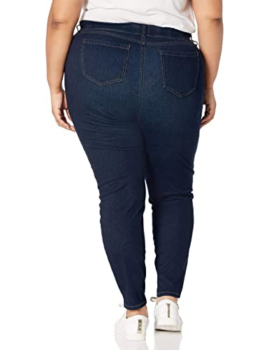 Amazon Essentials Women's Pull-On Knit Jegging (Available in Plus Size), Dark Wash, Large