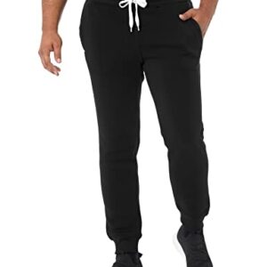 Southpole Men's Basic Active Fleece Jogger Pants-Regular and Big & Tall Sizes, BK, M