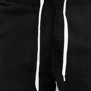 Southpole Men's Basic Active Fleece Jogger Pants-Regular and Big & Tall Sizes, BK, M