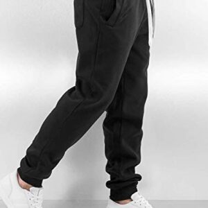 Southpole Men's Basic Active Fleece Jogger Pants-Regular and Big & Tall Sizes, BK, M