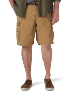 lee mens big & tall dungarees new belted wyoming cargo shorts, bourbon, 44 us