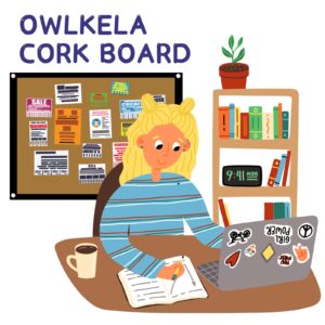 OWLKELA 14.6 X 11 Inch Cork Board Bulletin Board, Wall-Mounted Presentation, Message Notice Pin Board, Perfect for Office & Home Decor, School, Cubicle