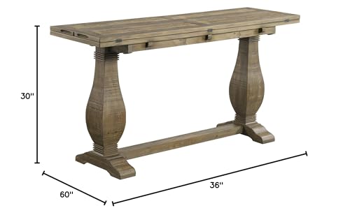 Martin Svensson Home Napa Flip Top Sofa Console Table, Reclaimed Natural