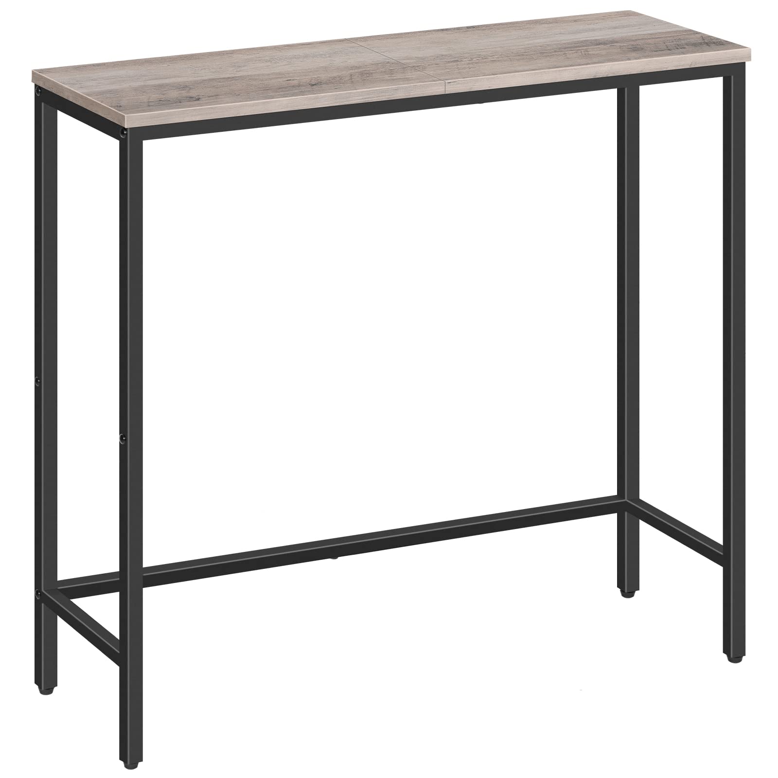 HOOBRO Narrow Console Table, 29.5" Small Entryway Table, Thin Sofa Table, Side Table, Display Table, for Hallway, Bedroom, Living Room, Foyer, Greige and Black BG75XG01