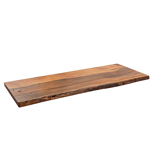 PIPE DECOR RESTORE Wood for Console Table Top or Bench 48 in. x 16 in. x 1.25 in. Reclaimed Ponderosa Pine Wood in Sunset Cedar Stain