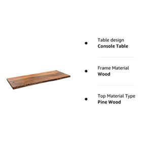 PIPE DECOR RESTORE Wood for Console Table Top or Bench 48 in. x 16 in. x 1.25 in. Reclaimed Ponderosa Pine Wood in Sunset Cedar Stain