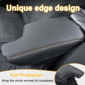 PIMCAR Premium Full Center Console Cover Compatible with 2018-2023 Subaru Crosstrek & 2017-2023 Subaru Impreza Middle Armrest Cushion Accessories PU Leather Wrap The Whole Armrest Lid Completely