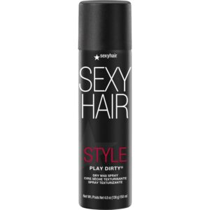 sexyhair style play dirty dry wax spray, 4.8 oz | body and dimension | helps achieve second-day look | all hair types