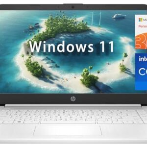 HP Newest 14" Ultral Light Laptop for Business. Intel Quad-Core N4120(> N4020), 8GB RAM, 192GB Storage, 1 Year Office 365, (64GB eMMC+128GBSD Card) Webcam, HDMI, WiFi, USB-A&C, Win 11 S/OLY