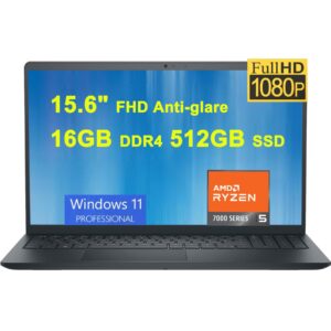 dell inspiron 15 3535 business laptop | 15.6" fhd anti-glare | amd 6-core ryzen 5 7530u processor (>i7-1255u) | 16gb ddr4 512gb ssd | usb-c hdmi expresscharge win11prpo black