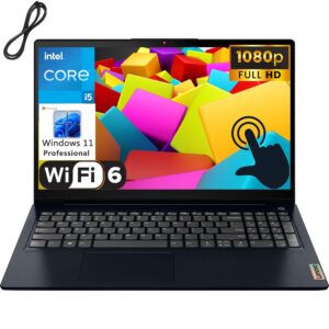 lenovo ideapad 3i 15.6" touchscreen fhd business laptop computer, intel core i5-1155g7 (beat i7-10710u), 40gb ddr4 ram, 1tb pcie ssd, wifi 6, bluetooth 5.1, abyss blue, windows 11 pro, ssroth cable