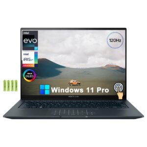 asus zenbook 14x oled business laptop[windows 11 pro], 14.5" 2.8k(2880x1800) 120hz touchscreen, 13th gen intel 14-core i7-13700h, 16gb lpddr5 ram, 2tb ssd, backlit kb, wifi, thunderbolt 4, w/battery