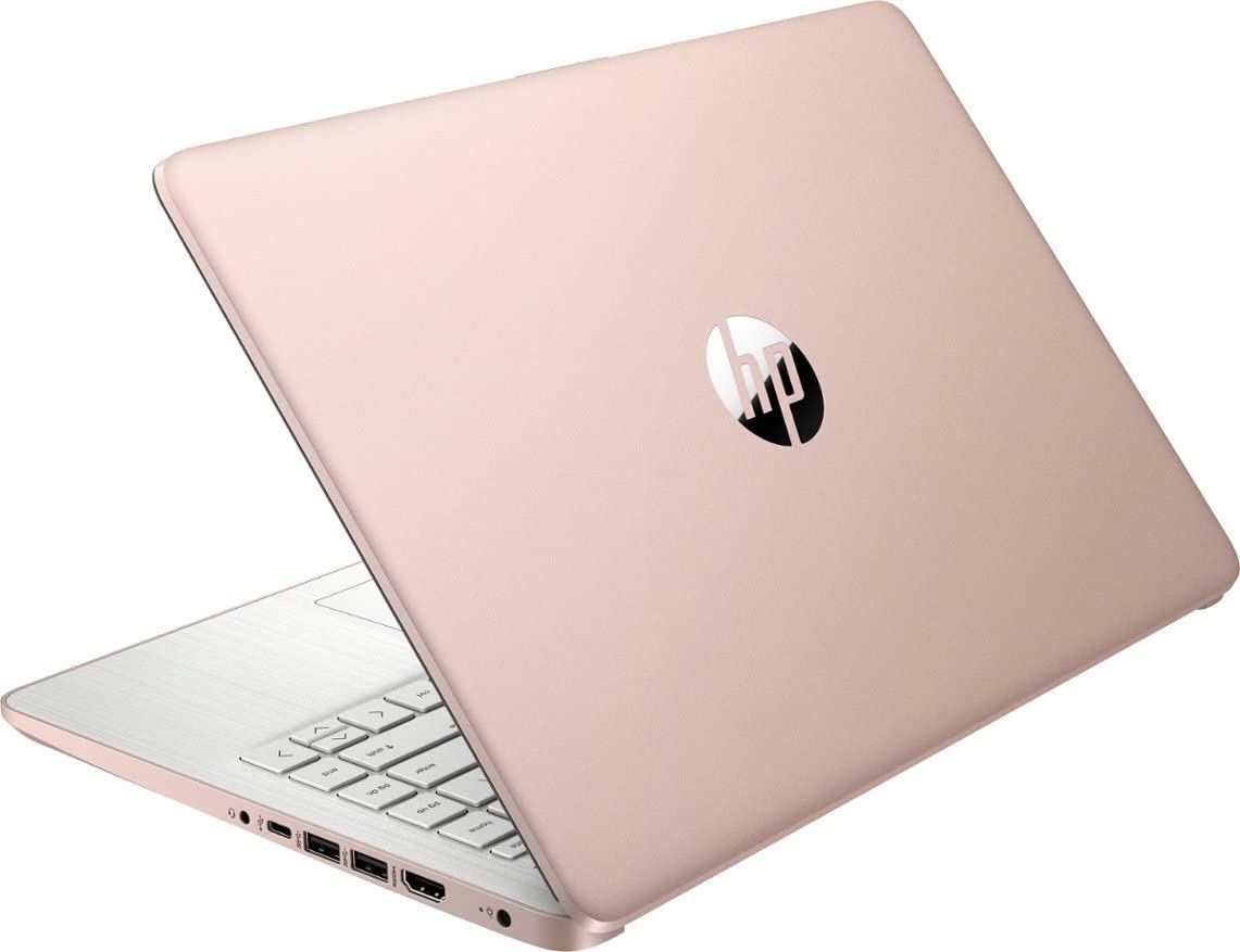 HP 14'' Latest Stream Laptop Ultral Light for Students and Business, Intel Celeron Processor, 8GB RAM, 64GB eMMC, 1 Year Office 365, Fast Charge, HDMI, WiFi, USB-A&C, Win 11 GM Accessory, Rose gold