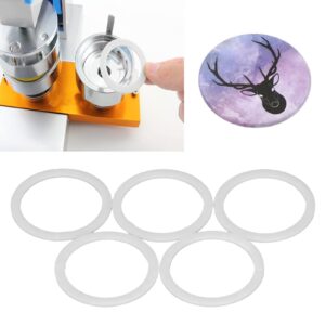 5PCS Badge Mold Gasket,Circle Cutter Button Maker Machine Gasket Badge Machine Gasket Badge Machine Die Matching Circle Cutter Button Maker Machine (58MM)