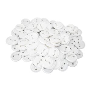 100 Sets Blank Button Making Supplies, DIY Pin Back Button Parts for Button Maker Machine Round Badge Pin Button, Includes Metal Cover, Plastic Button Back Cover, Clear Film(44mm/50mm)(50mm /1.97in)