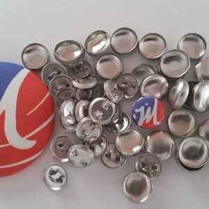 100 Cover Buttons - Made in USA - Self Cover Buttons with Flat Backs(no Wire) Size 20 with Tool