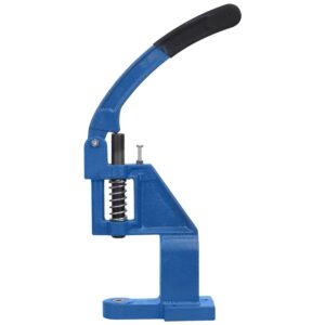 trimming shop blue hand press machine for making fabric-covered buttons, handmade fabric covered button and badge maker press punch machine, personalized decorative button making diy tool