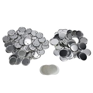 blank button badge parts set, 100 sets round button maker supplies for button making machine, buttons components with badge cover, badge holder and clear film(58mm)