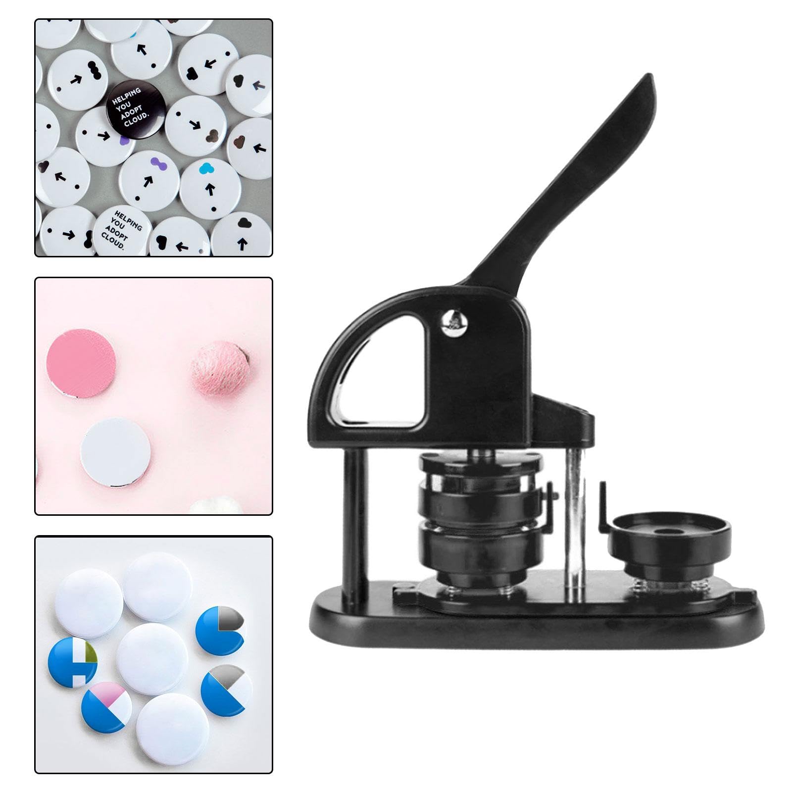 rockible DIY Button Maker Machine Button Press Machine Easy Operation Pin Making Starter Kits for Keychain Pin Buttons Mirror DIY Gifts