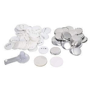 Button Maker Kit with 100PCS Pin Parts Circle Cutter Pin Manual, DIY Button Press Machine for Festivals, Businesses, Families, School Events - ABS Material (25mm)