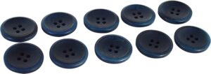 konak bottons set of 30 premium matte navy blue corozo buttons size 15mm 5/8” inch 24l for sewing