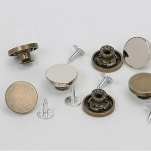 10Pcs Jeans Buttons - Metal Flat Jeans Replacement Buttons Suspender Trousers Alloy Buttons (17mm, Gold)