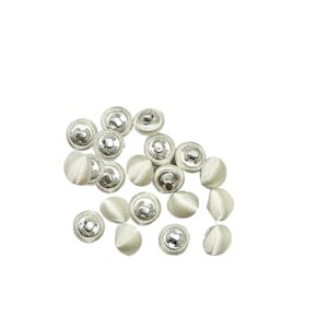 taikmd 10mm vintage suits tuxedo buttons satin covered metal shank buttons for bridal gowns blouses shirts 20pack (white)