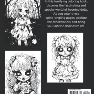 Haunted Spooky Dolls: Collection Of Creepy Illustrations Of Weird Gothic Dolls for Adults Horror Fans to Color, Relaxation and Stress Relief