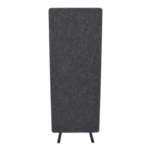 Stand Up Desk Store ReFocus Raw Freestanding Acoustic Desk Divider Privacy Panel to Reduce Noise and Visual Distractions (Anthracite Gray, 23.6" x 62")