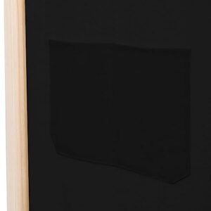 5-Panel Room Divider Black 78.7"x66.9"x1.6" Fabric,Freestanding Folding Screens Privacy Screen Wall Divider Portable Suitable forHome Office Restaurant Bedroom