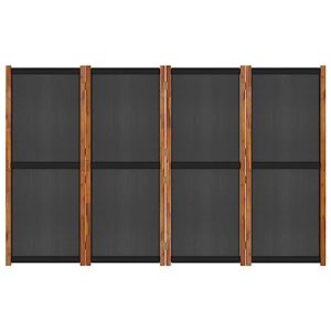 GOLINPEILO 4-Panel Room Divider,Folding Privacy Screen,Partition Room Dividers Separators, Freestanding Room Divider Screen for Home, Dorm, Office, Black 110.2"x70.9"