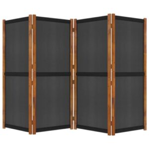 GOLINPEILO 4-Panel Room Divider,Folding Privacy Screen,Partition Room Dividers Separators, Freestanding Room Divider Screen for Home, Dorm, Office, Black 110.2"x70.9"