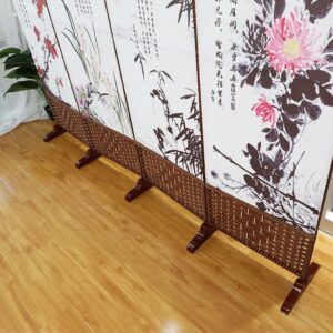 Screen Base Bracket Living Room Mobile Bedroom Entrance Door Chinese Folding Simple Fixed Base Entrance Seat Frame (plastic Pulley Base) Roller Divider Bracket Screen Supply