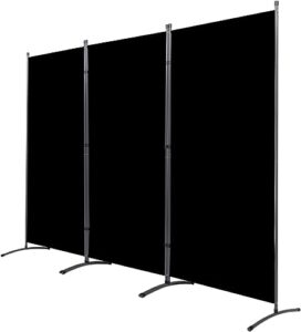 jstuoke 3 panel (6ft) folding room divider, folding privacy screens portable separating for home office bedroom dorm decor