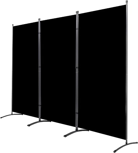 JSTUOKE 3 Panel (6ft) Folding Room Divider, Folding Privacy Screens Portable Separating for Home Office Bedroom Dorm Decor