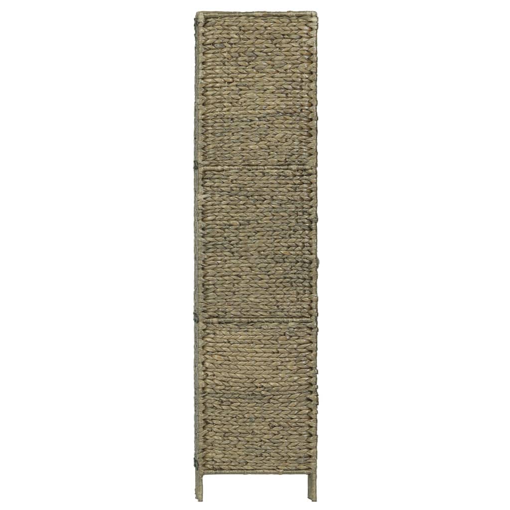 4-Panel Room Divider Brown 60.6"x63" Water Hyacinth,Freestanding Folding Screens Privacy Screen Wall Divider Portable Suitable forHome Office Restaurant Bedroom