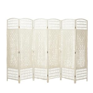 6 panel versatile room divider panels with free-standing design，stylish folding screens and room dividers for home and office，add style and privacy to any space (style 1)